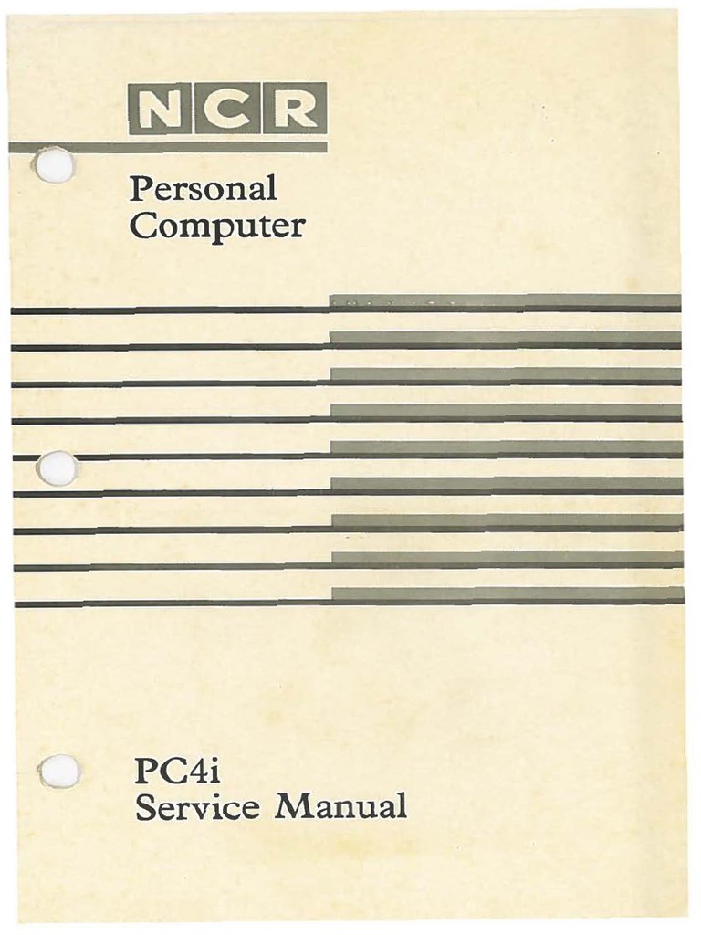 NCR PC4i Service Manual ST 2106 37 | PDF | Personal Computers | Microcontroller
