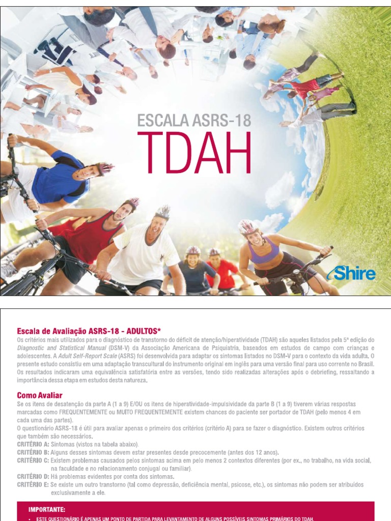 Escala de Avaliacao ASRS 18 ADULTOS | PDF