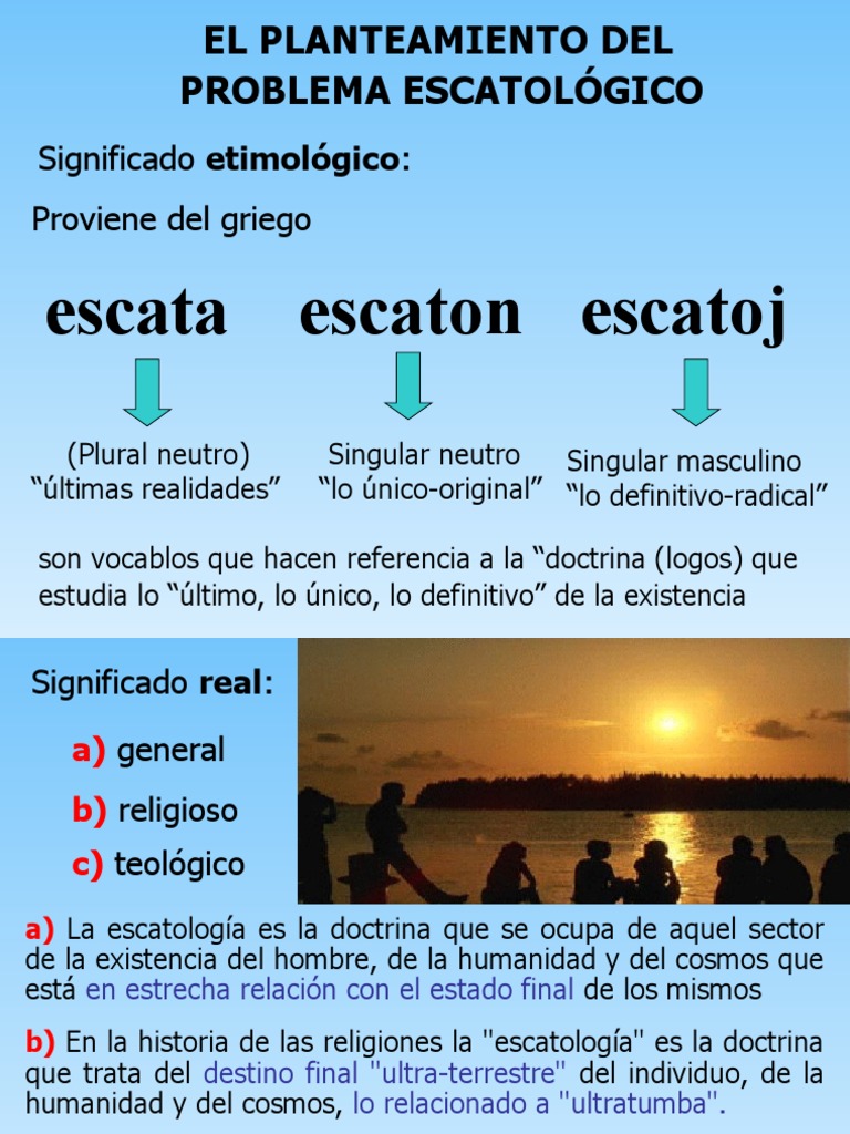 Planteamiento Escatol Gico | PDF | Escatología | Teología