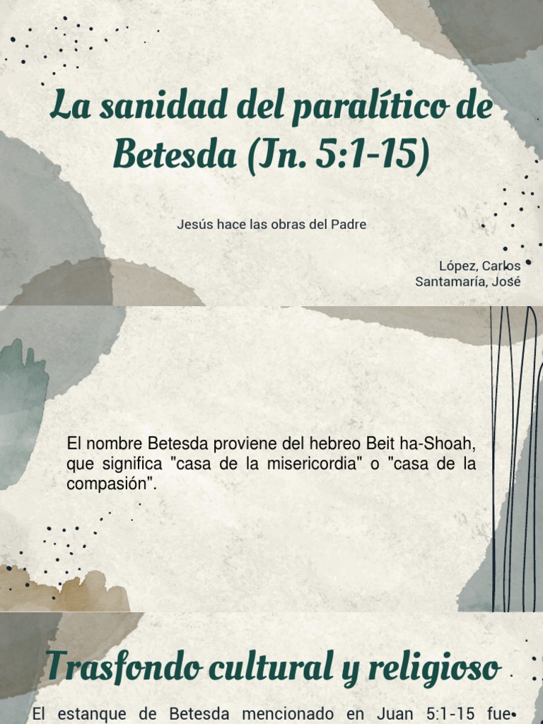 E Paralítico de Betesda | PDF | Jesús | Bautismo
