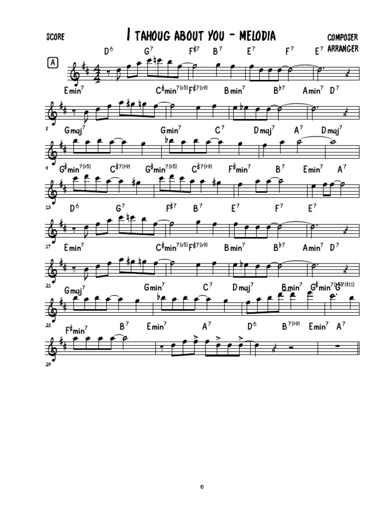 I Tahog About You Melodia Sax | PDF