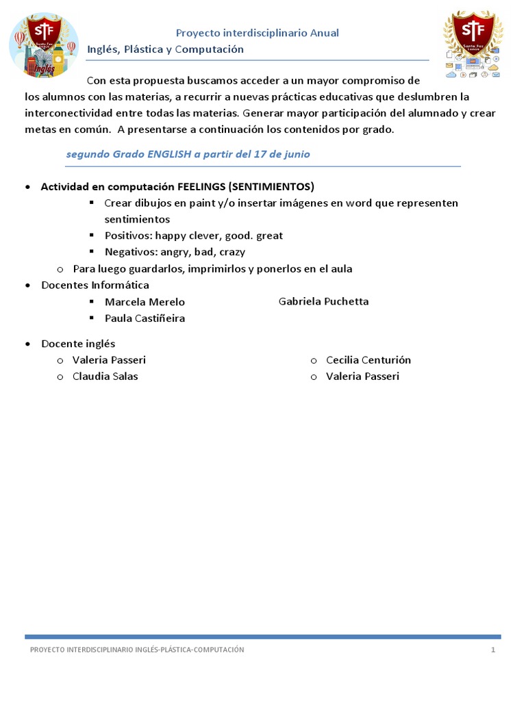 Proyecto Compu e Inglés | PDF