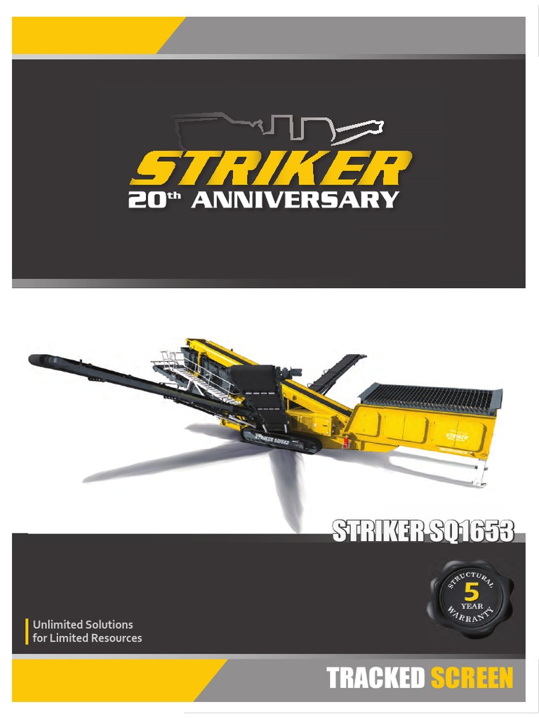 Striker SQ1653 16x5 DD Screen | PDF | Equipment | Manufactured Goods