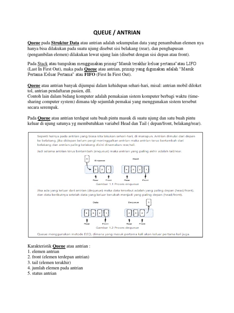 Konsep dan Implementasi Queue | PDF