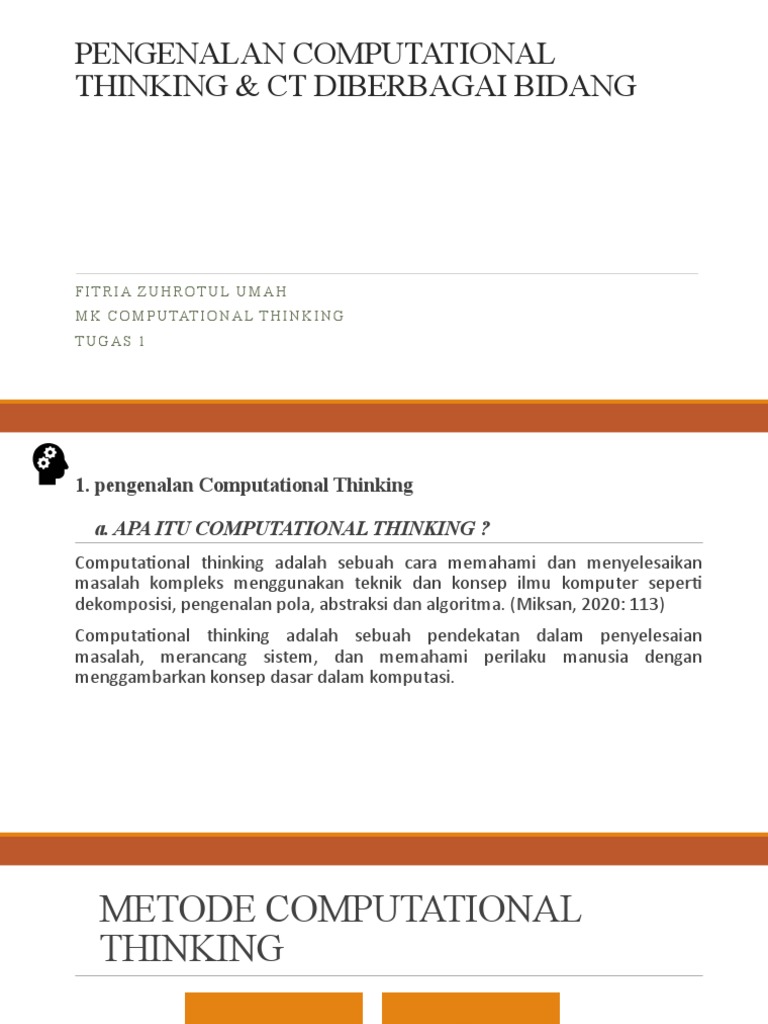 TUGAS 1 COMPUTATIONAL THINKING | PDF