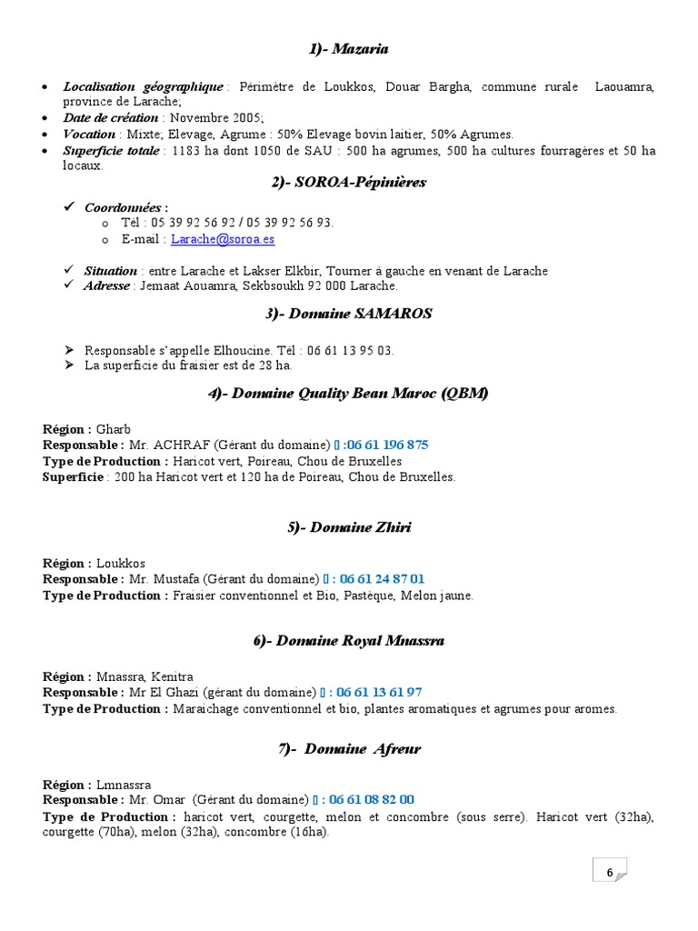 Numiro de Stage | PDF | Agriculture | Fruit