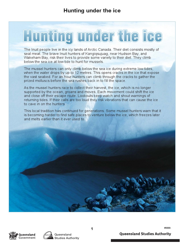 Inuit Mussel Hunting Beneath Ice | PDF | Ice | Sea