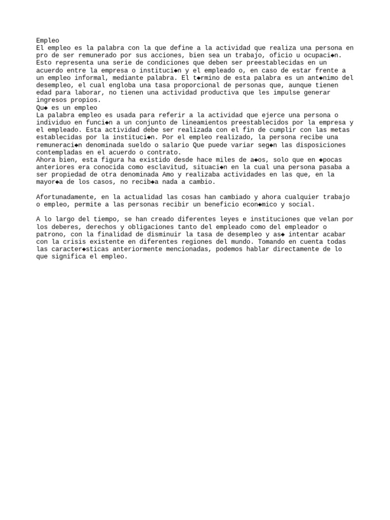 Que Es Empleo | PDF