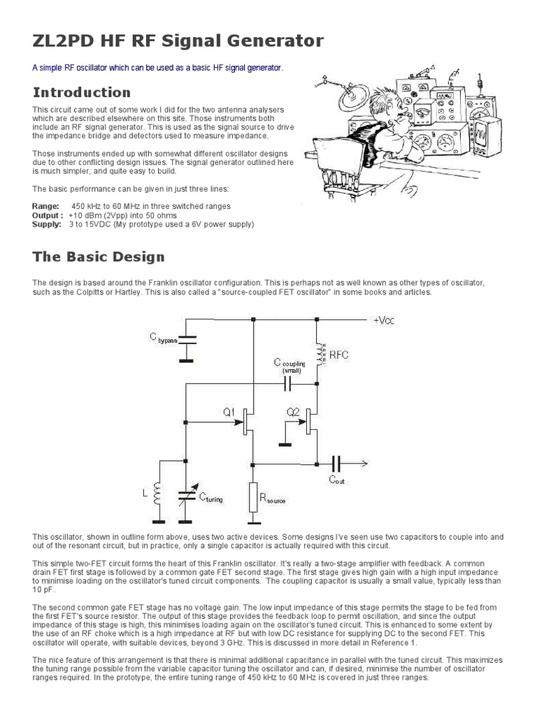 ZL2PD HF RF Signal Generator | PDF | Electronic Oscillator | Inductor