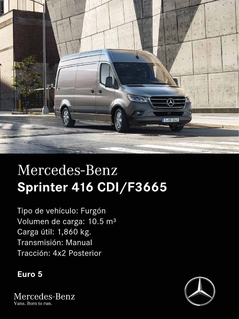 Ficha Técnica Sprinter 416CDI Furgón - MKT | PDF | Sistema de freno ...