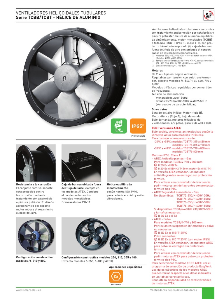 Ventiladores S&P | PDF | Electricidad de red | Electricidad