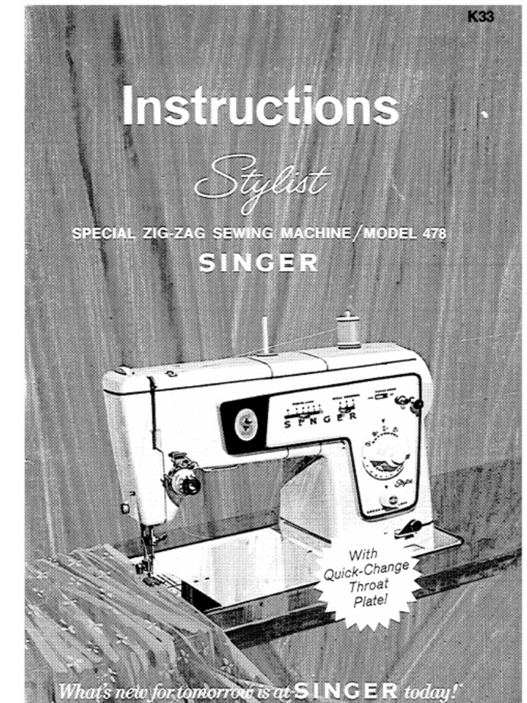 Singer 478 | PDF