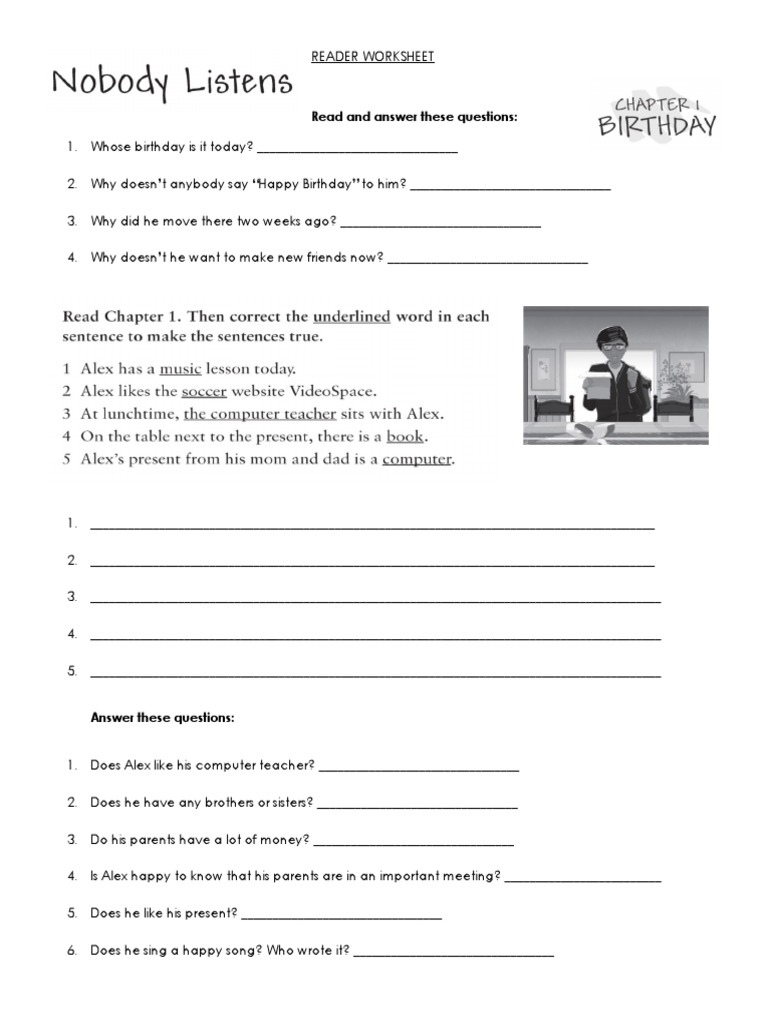NOBODY LISTENS Worksheet | PDF