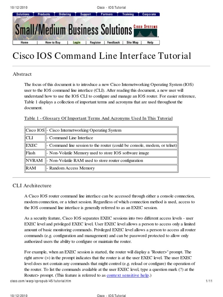 Ios Tutorial Pdf Command Line Interface Booting