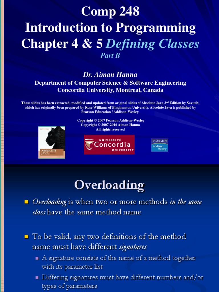 6 DefiningClasses-PartB | PDF | Programming | Constructor (Object ... 6 DefiningClasses-PartB | PDF | Programming | Constructor (Object ...