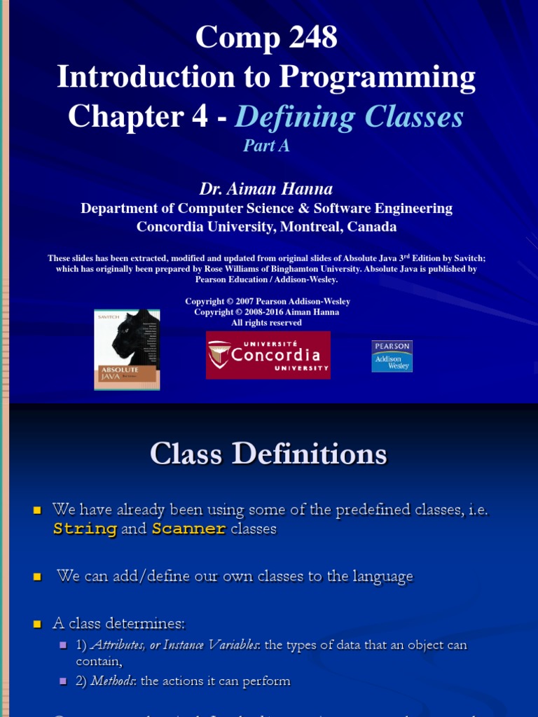 4 Definingclasses Parta Pdf Method Computer Programming Parameter Computer Programming