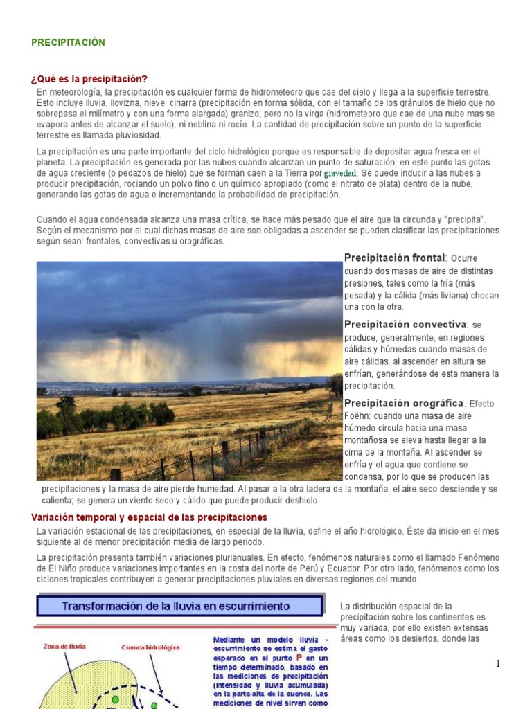 Precipitacion | PDF | Precipitación | Lluvia