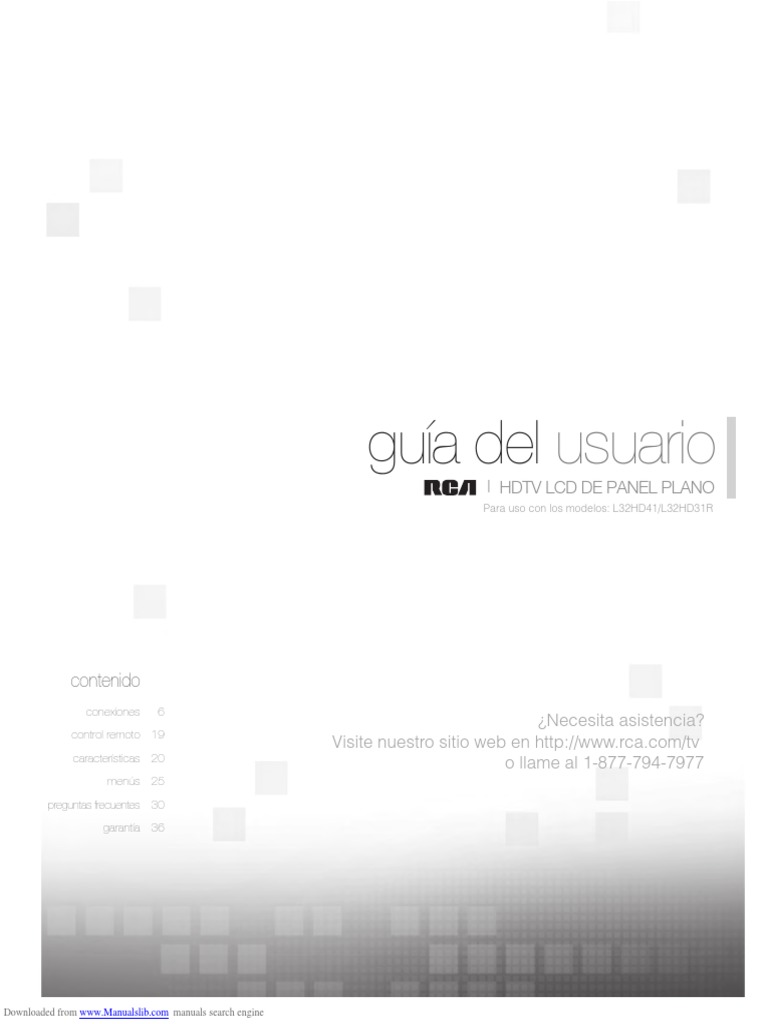 RCA L32hd41 - 32 - LCD - TV | PDF | Hdmi | Conector eléctrico
