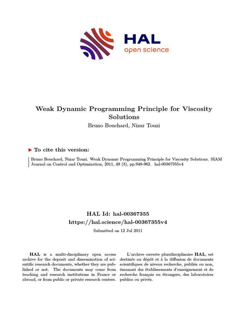 Dynamic Programming Principles PDFalgorithm | PDF | Mathematics ...