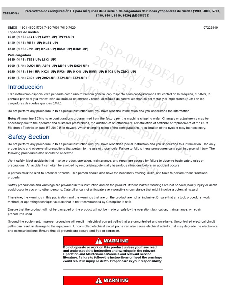 Wheel Loader Configuration Guide | PDF | Safety | Hazards
