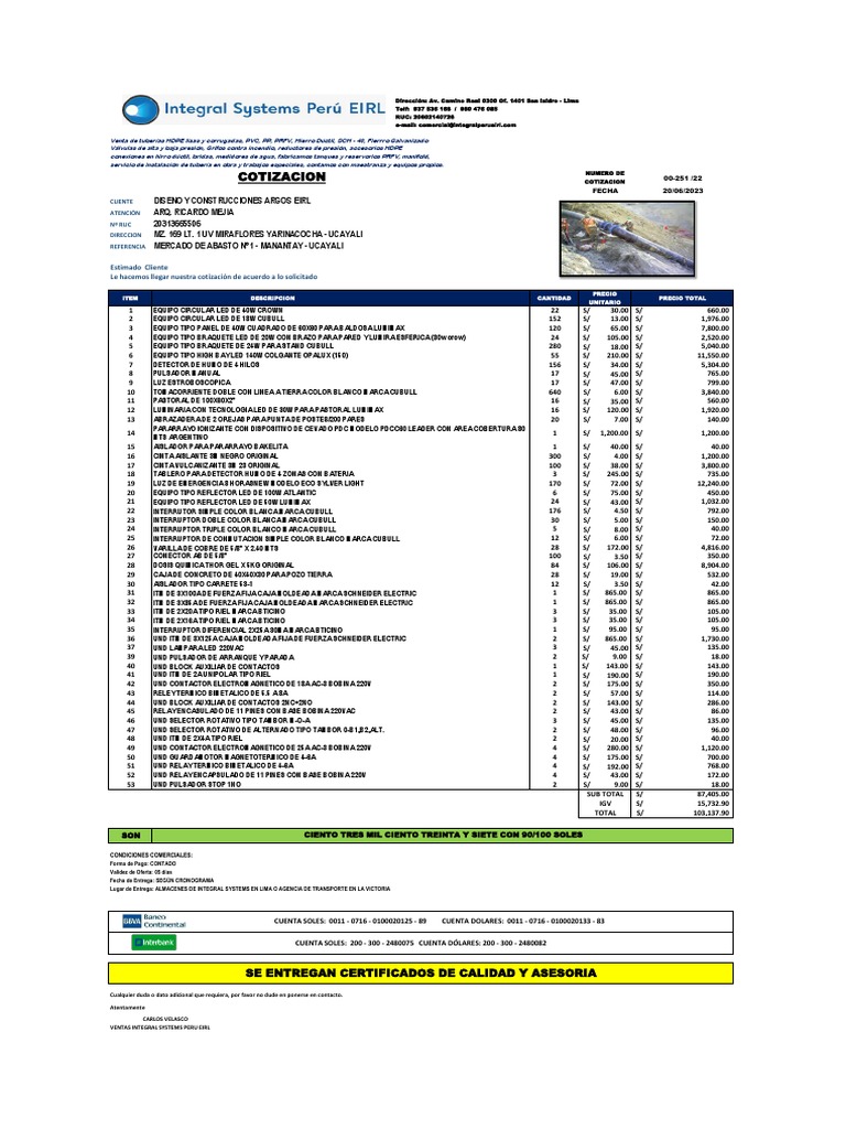 Cot 251 Argos | PDF | Ingenieria Eléctrica | Equipo eléctrico