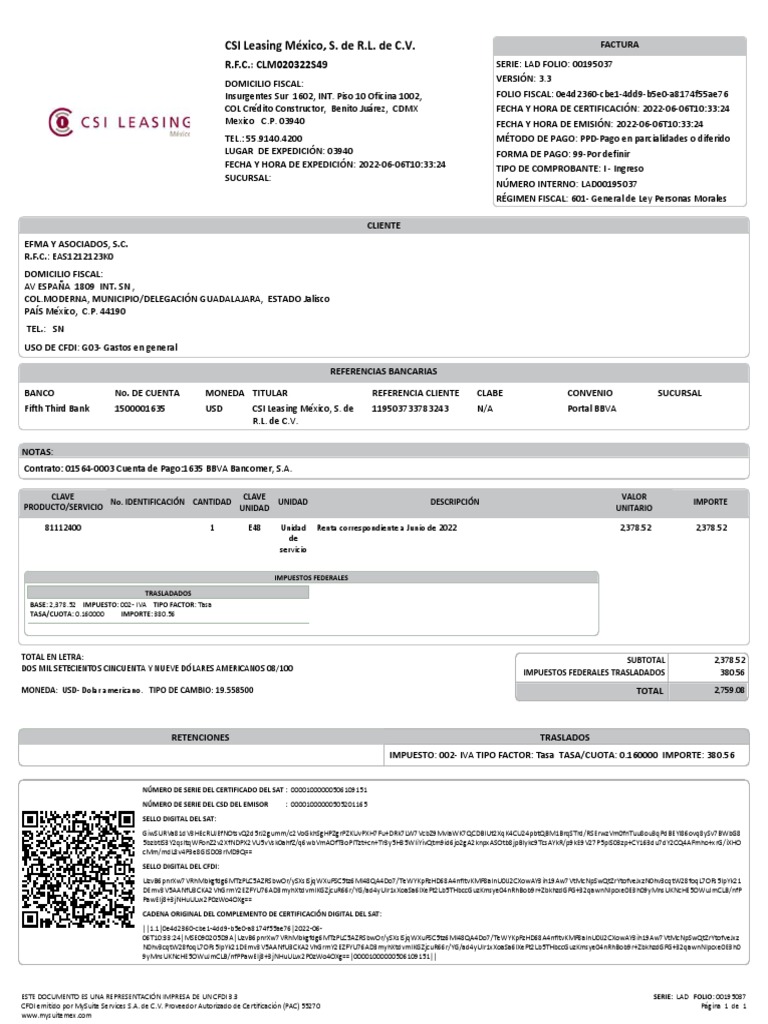 LAD00195037 Comprobante | PDF | Dólar de los Estados Unidos | Pagos
