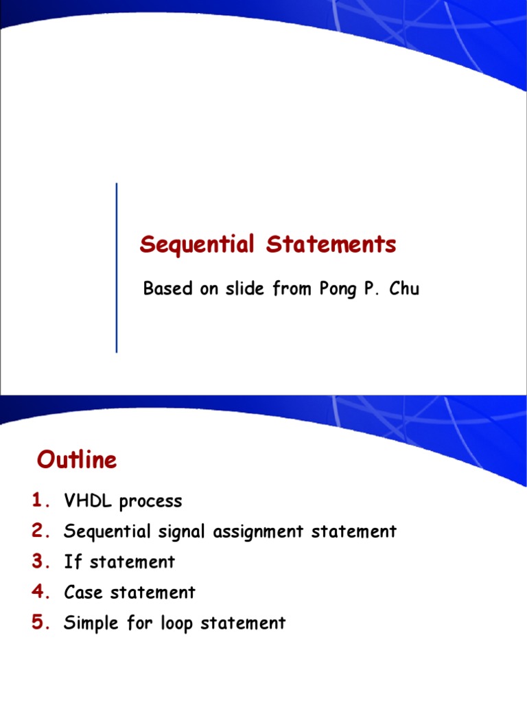 5) Sequential - Statement | Download Free PDF | Vhdl | Systems Engineering
