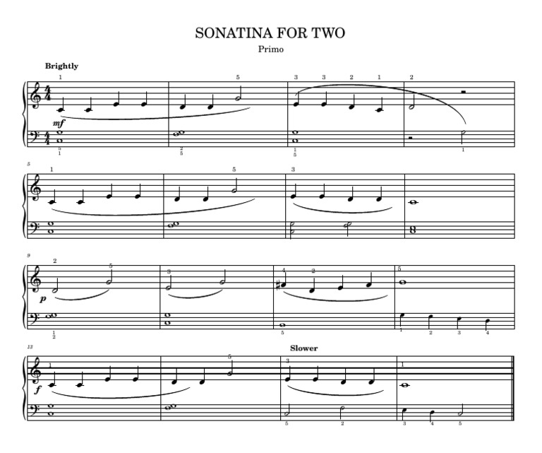 Sonatina For Two-Primo | PDF
