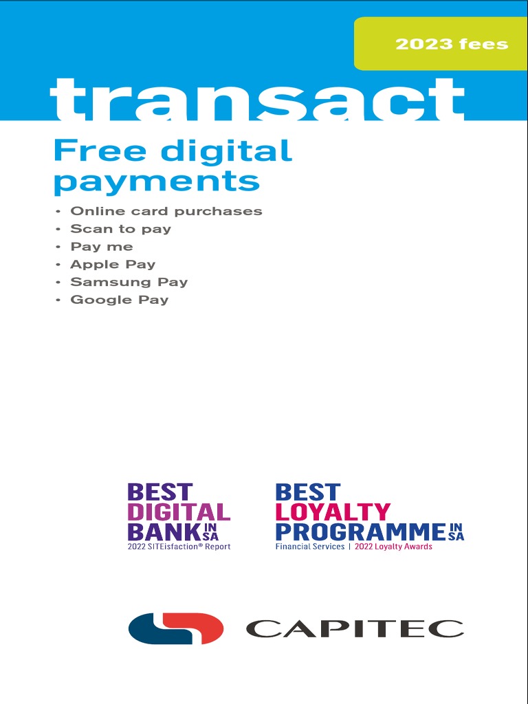 Capitec Fees 2023 | PDF | Debit Card | Payments