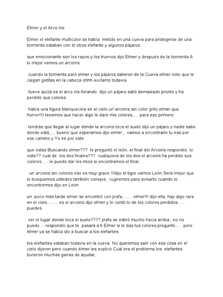 Elmer y El Arco Iris | PDF | Arco iris
