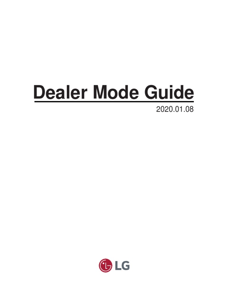 Dealer Mode Guide | PDF | Screenshot | Computer Data Storage