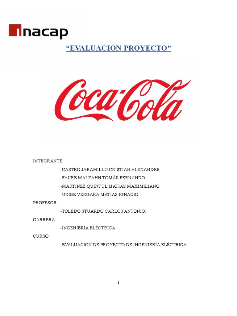 COCA COLA - Ev. Proyecto - GRUPO 1 | PDF | Coca Cola | Sistema fotovoltaico COCA COLA - Ev. Proyecto - GRUPO 1 | PDF | Coca Cola | Sistema fotovoltaico