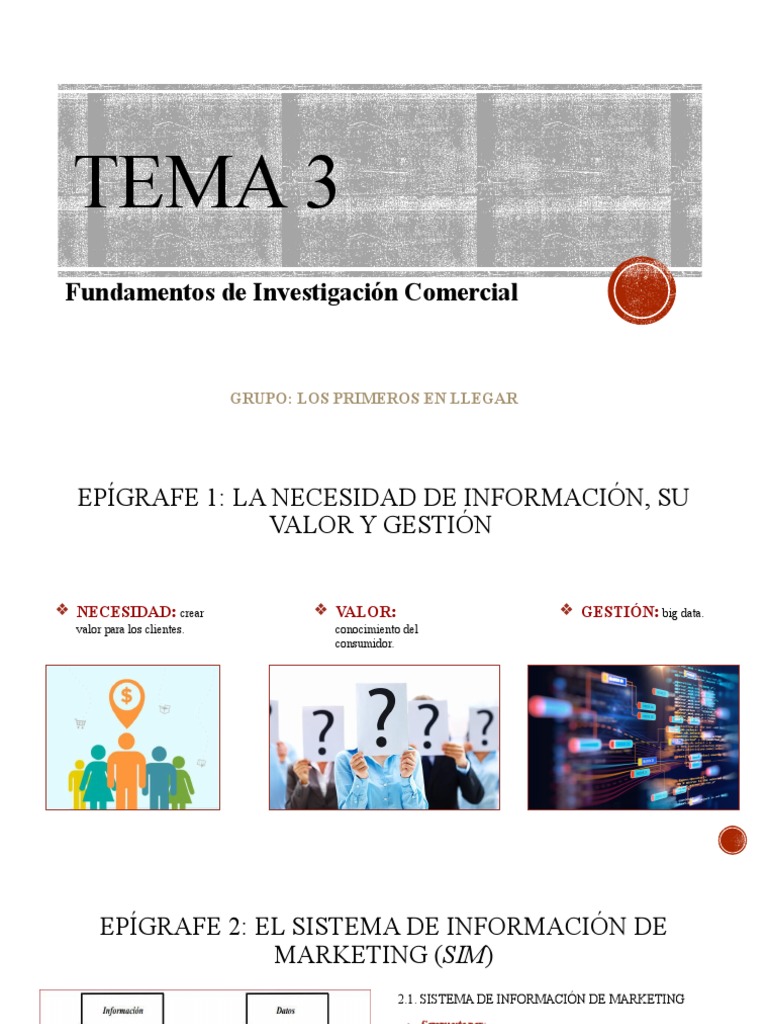 Marketing Tema 3 | PDF | Muestreo (Estadísticas) | Marketing