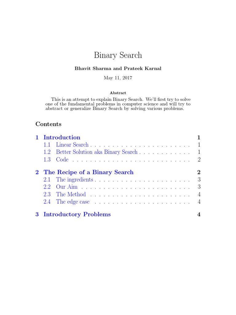 Binary Search Tutorial | PDF | Theoretical Computer Science ... Binary Search Tutorial | PDF | Theoretical Computer Science ...