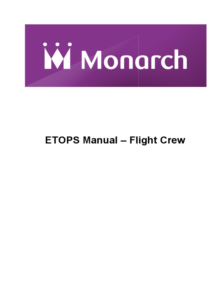 ETOPS Manual for Flight Crew | PDF | Aviation | Transport