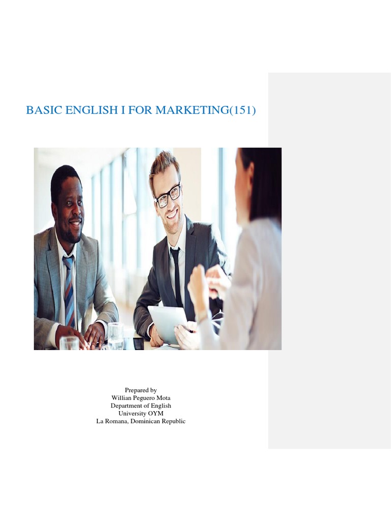 Basic English for Marketing: Unit 1 | PDF | Marketing | English Language