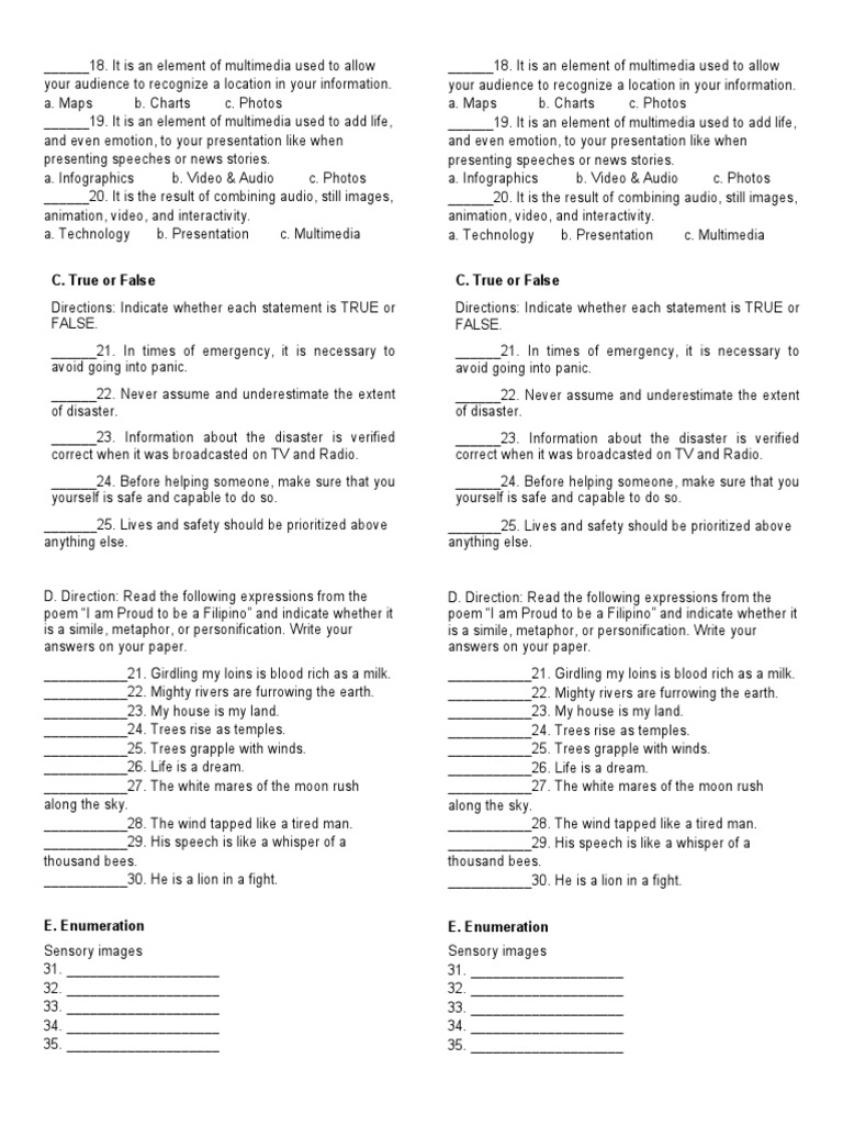 G7 Long Quiz | PDF | Multimedia | Interview
