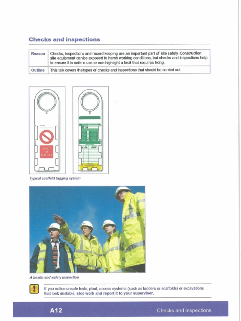 A12 Checks and Inspections | PDF