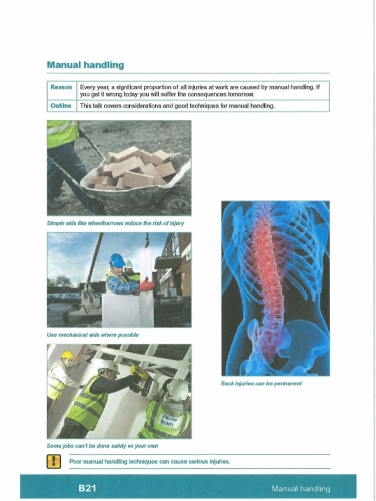 B21 - Manual Handling | PDF
