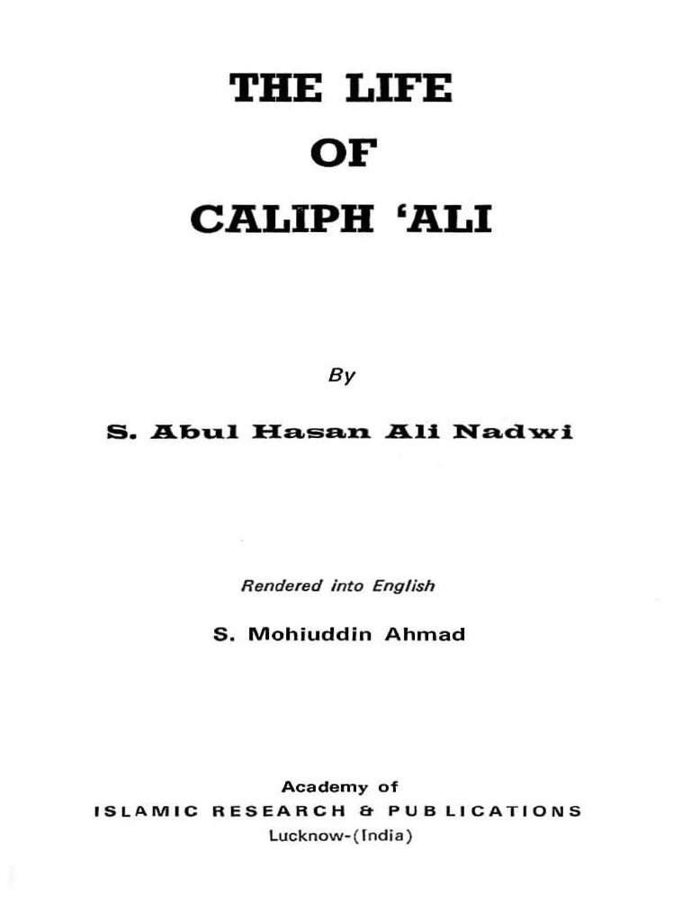 English The Life of Caliph Ali | PDF | Ali | Umar