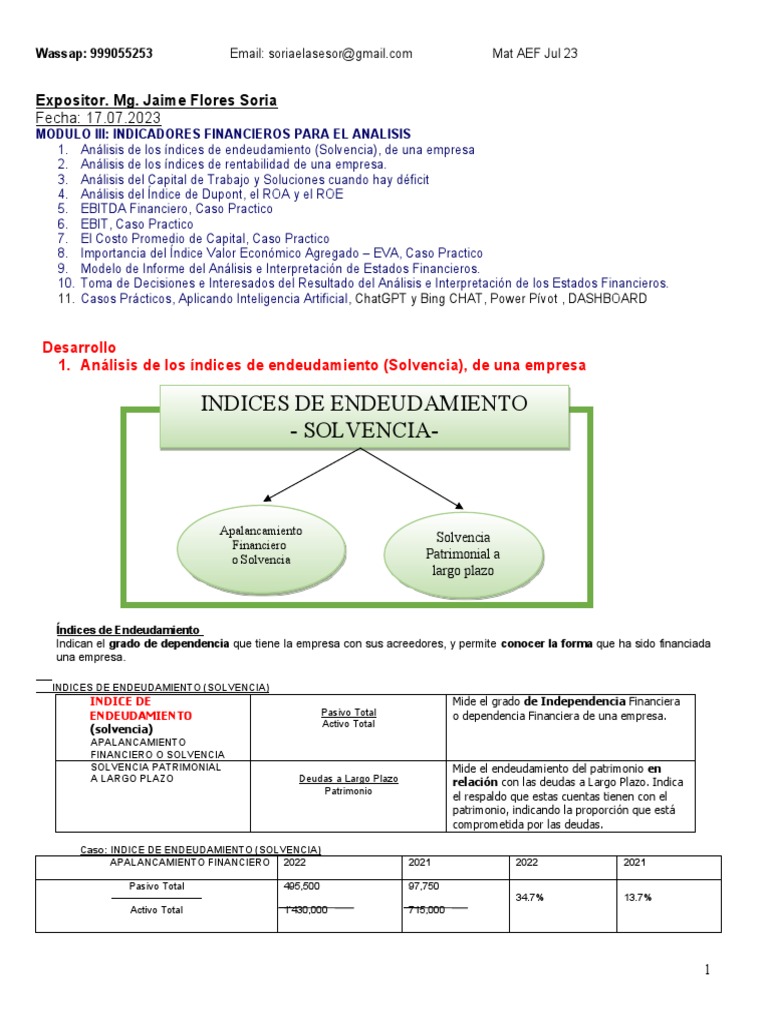 Material AEF - 2 CHAP Jul 23 Fin | PDF | Estado de resultados | Business