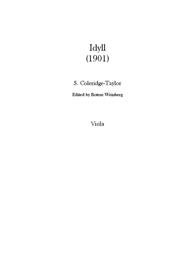 Idyll | PDF