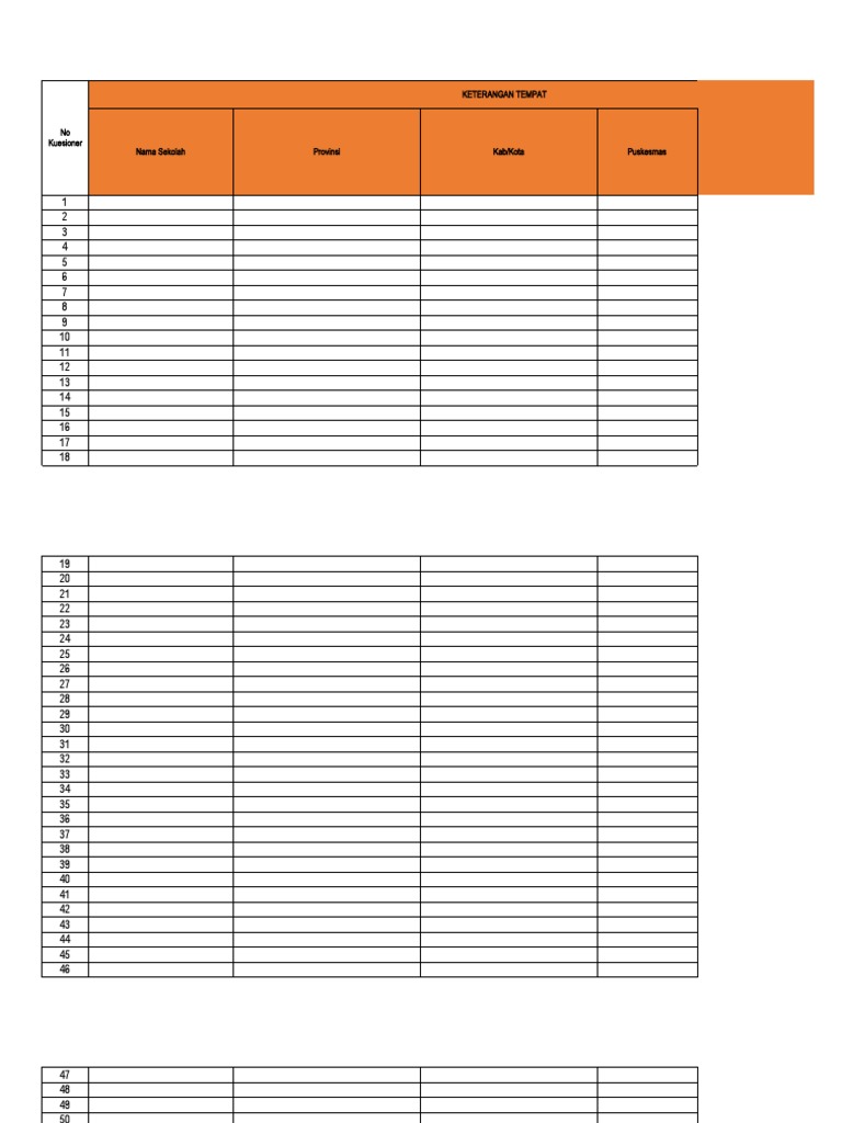 Form Offline Skrining Merokok Anak Sekolah | PDF