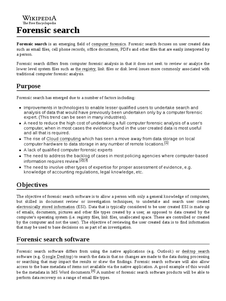 Forensic Search | PDF | Computer Forensics | Computing