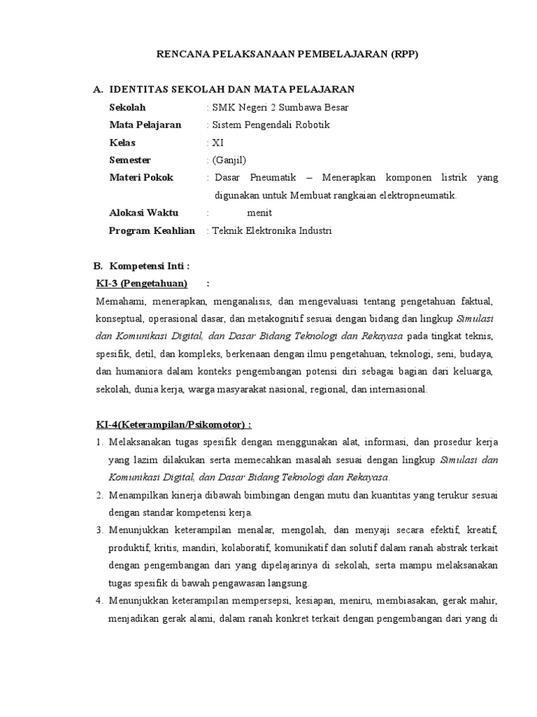3.5 RPP Pengendali Sistem Robotik | PDF
