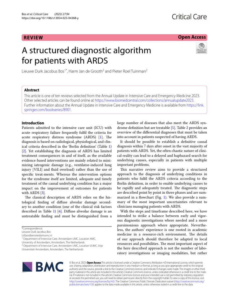 Algoritmo Diagnostico en Sdra | PDF | Pneumonia | Medical Diagnosis