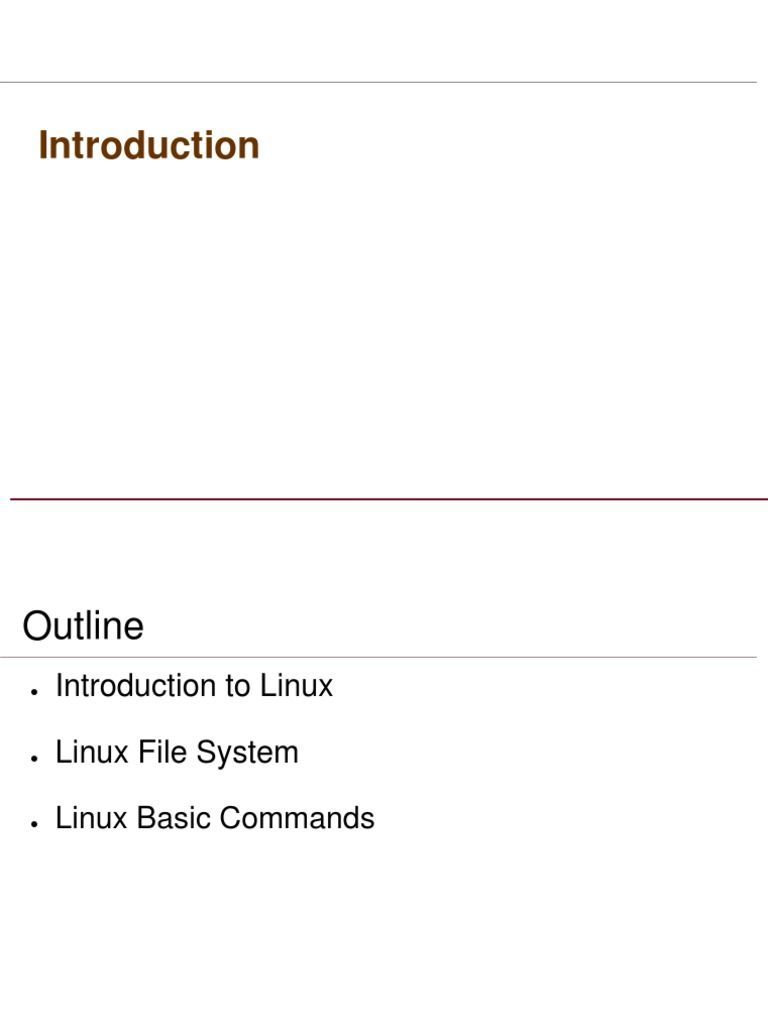 Intro To Linux | PDF | Linux | Operating System