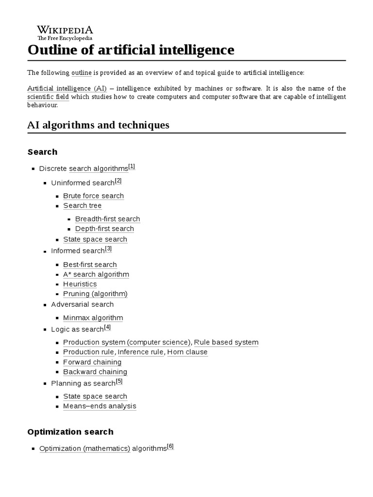 Outline of Artificial Intelligence | Download Free PDF | Artificial Intelligence | Intelligence ...