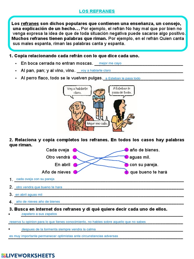 Actividades y Significados de Refranes | PDF
