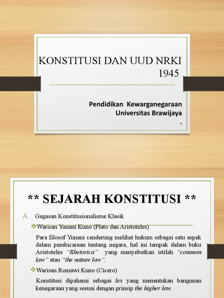 3 Konstitusi Dan UUD 1945 | PDF | Politik | Ilmu Sosial